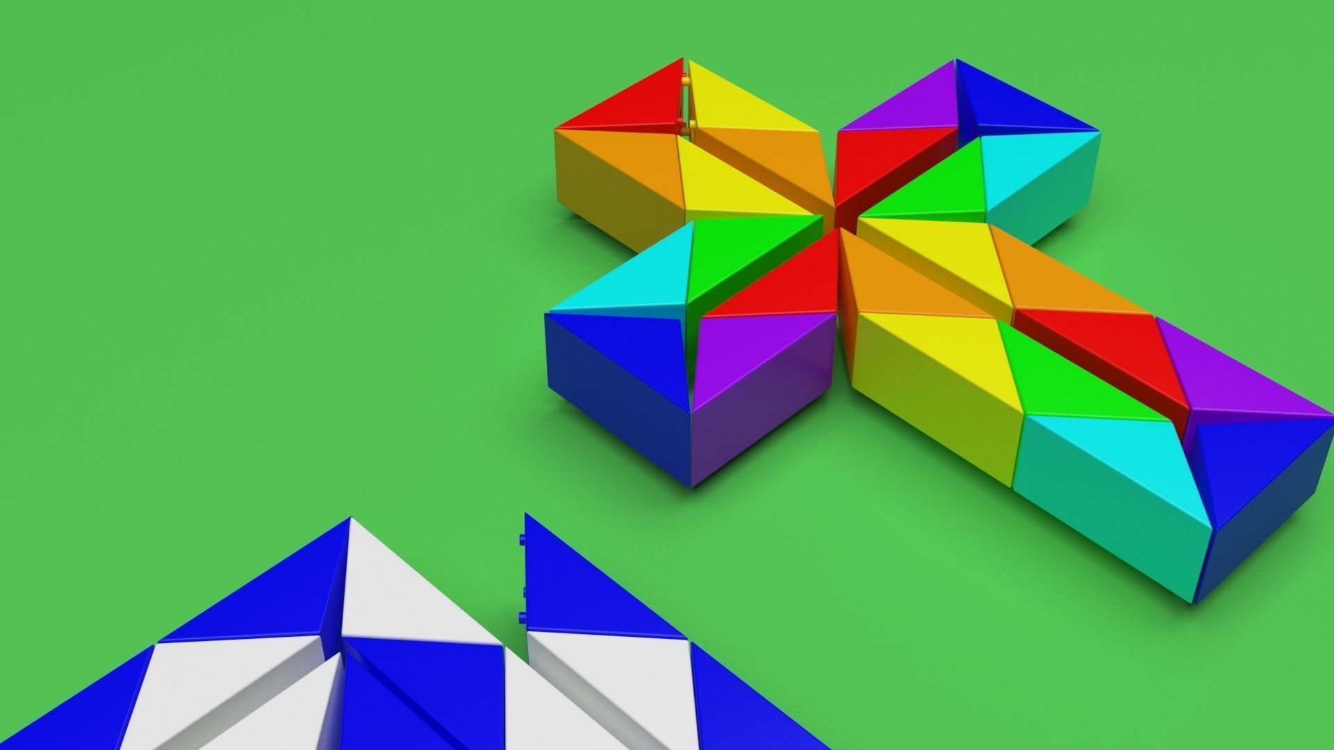 Snake Puzzles Set 3D model | CGTrader