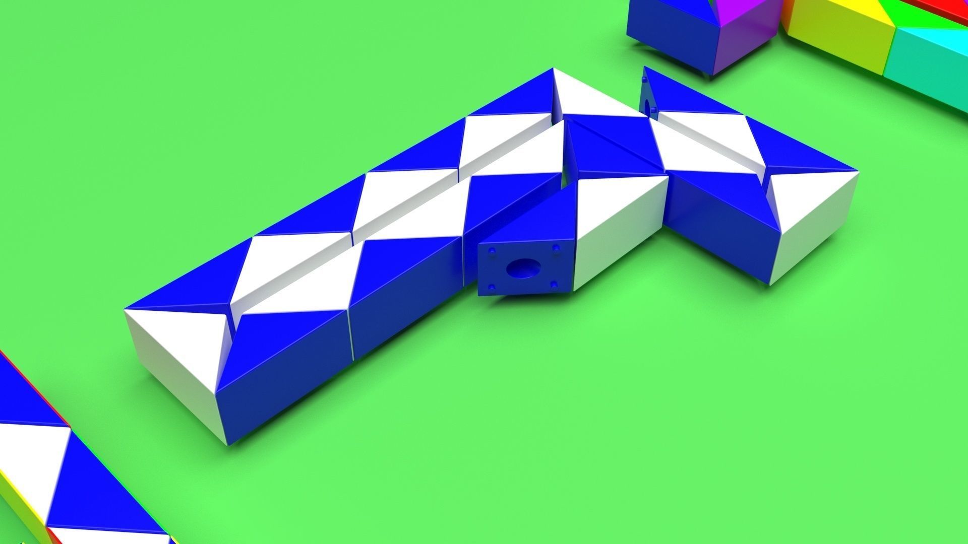 Snake Puzzles Set 3D model | CGTrader