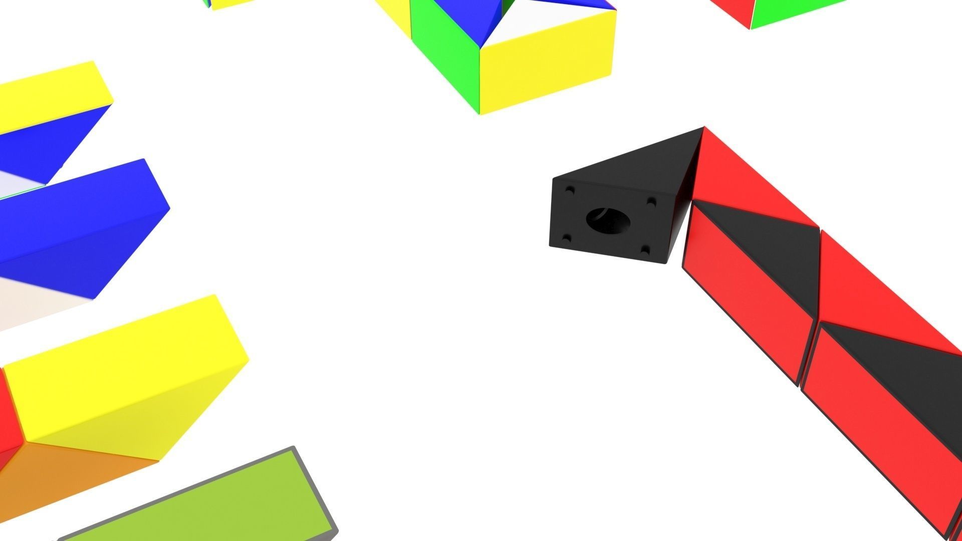 Snake Puzzles Set 3D model | CGTrader