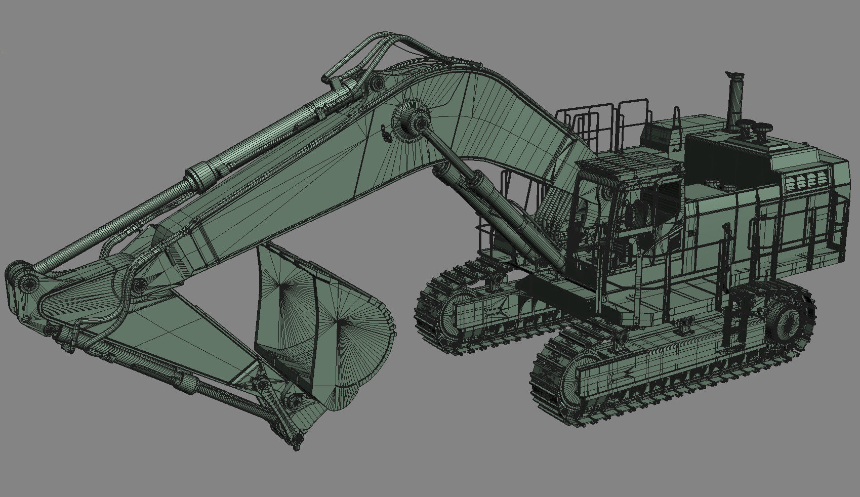 Tracked Excavator Komatsu PC1250 3D model | CGTrader