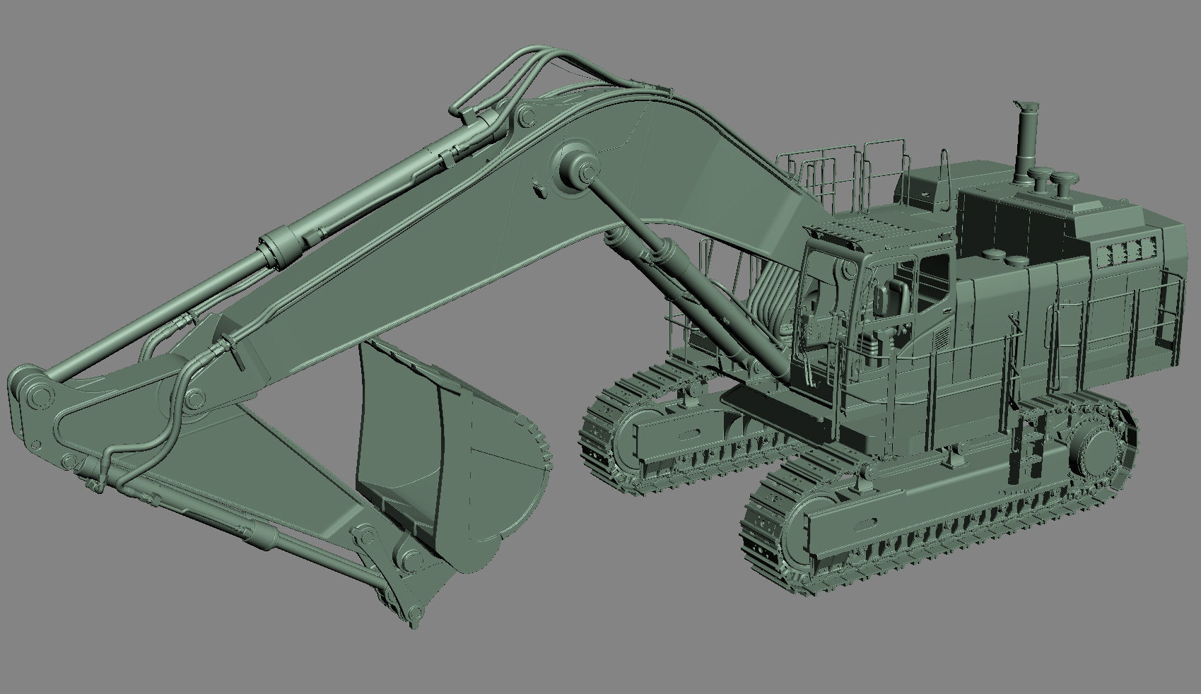 Tracked Excavator Komatsu PC1250 3D model | CGTrader