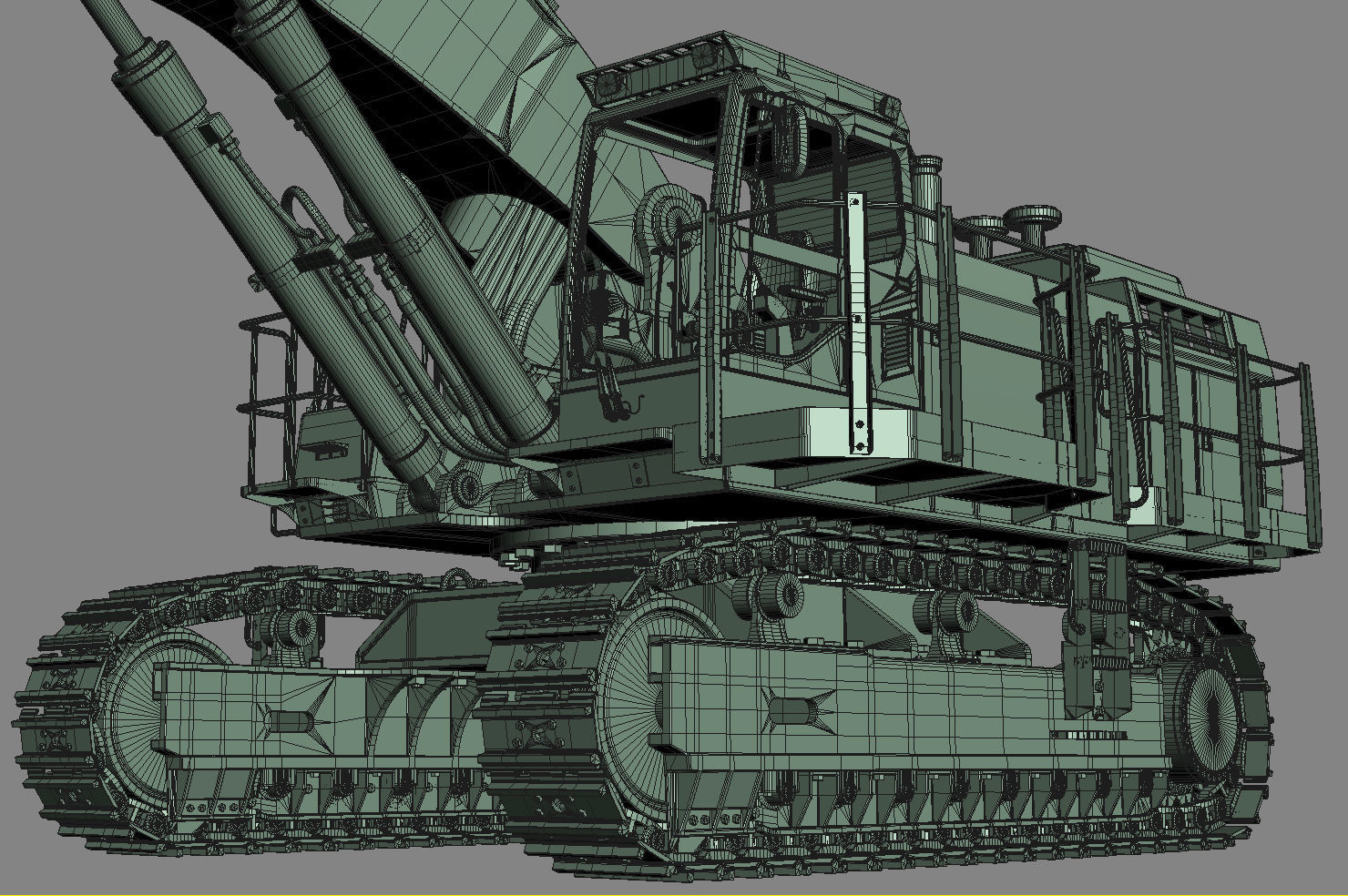 Tracked Excavator Komatsu PC1250 3D model | CGTrader