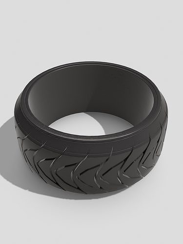 20inch Low Profile Stretch Tire Tyre Directional 3D model 3D printable ...