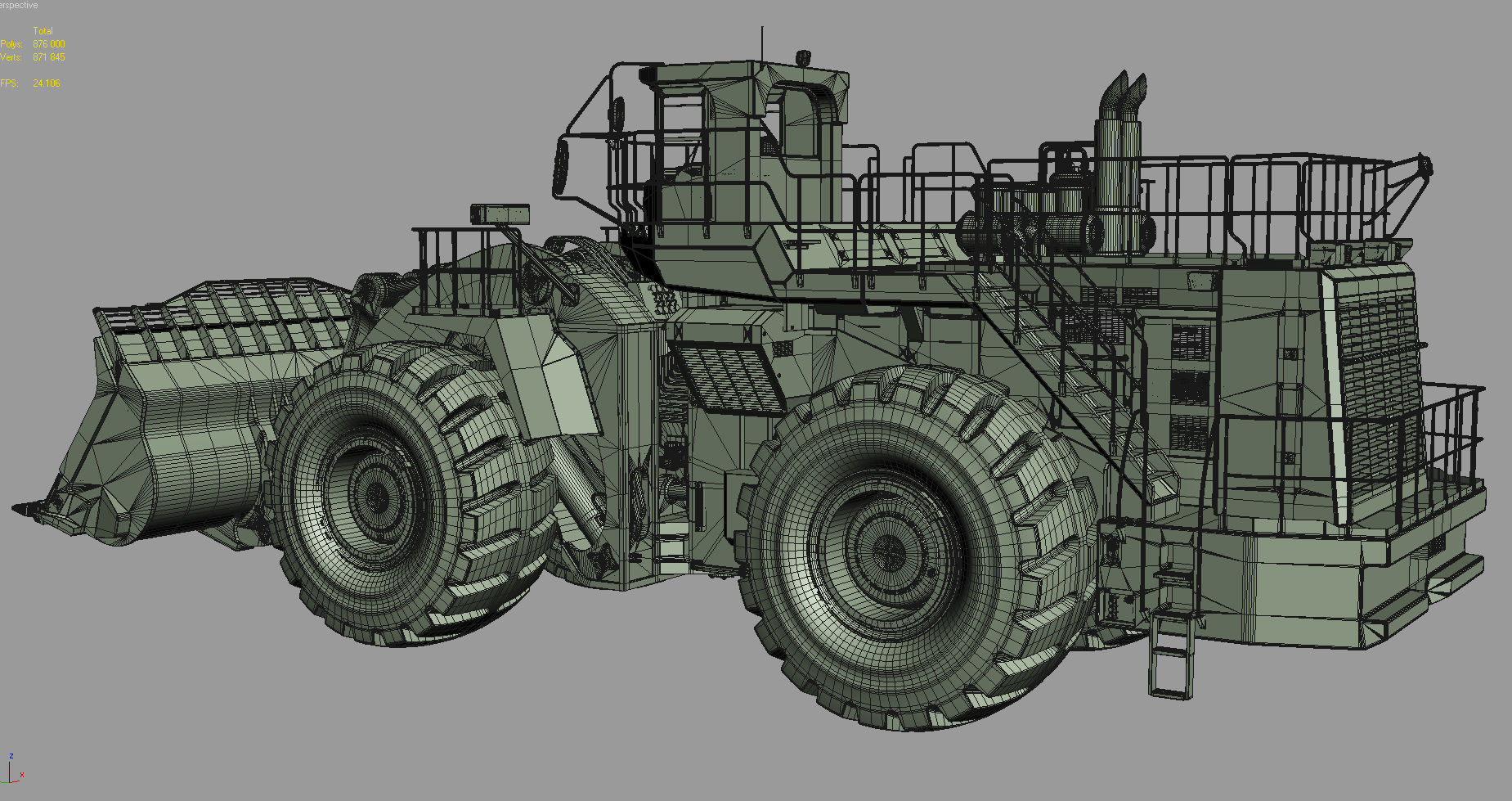 Mining loader Komatsu WA1200 3D model | CGTrader