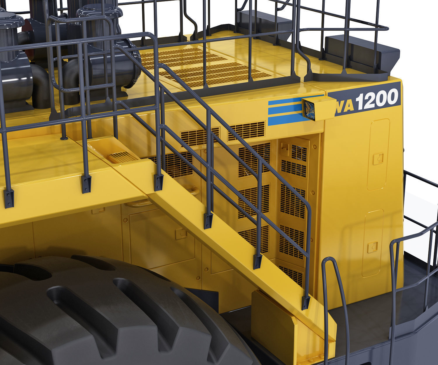 Mining loader Komatsu WA1200 3D model | CGTrader