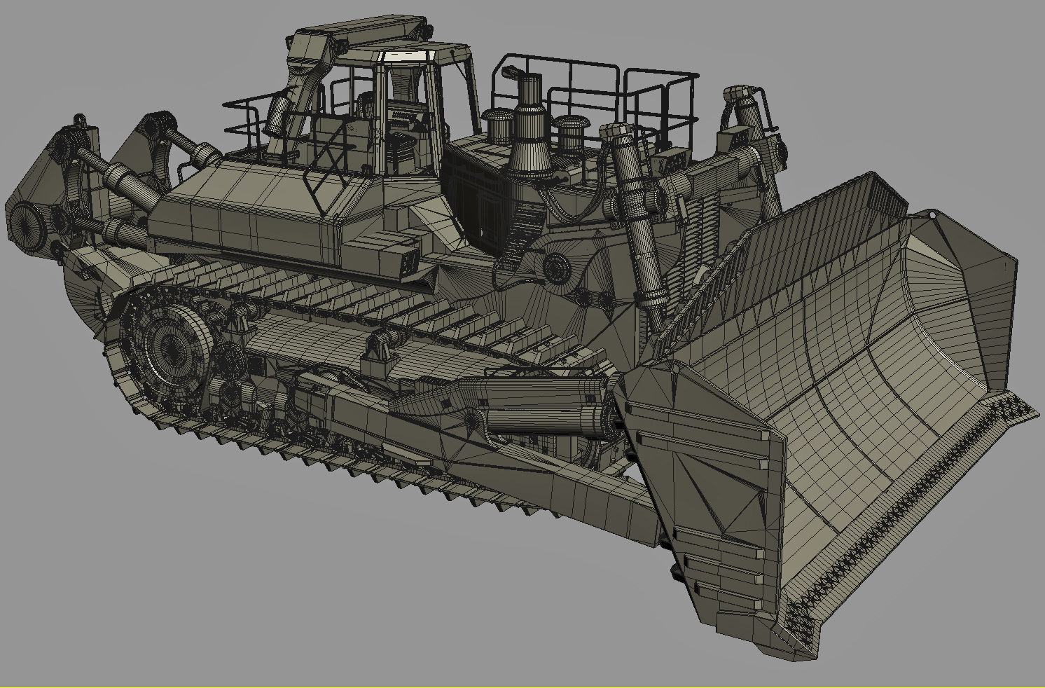 Super dozer Komatsu d575 3D model | CGTrader