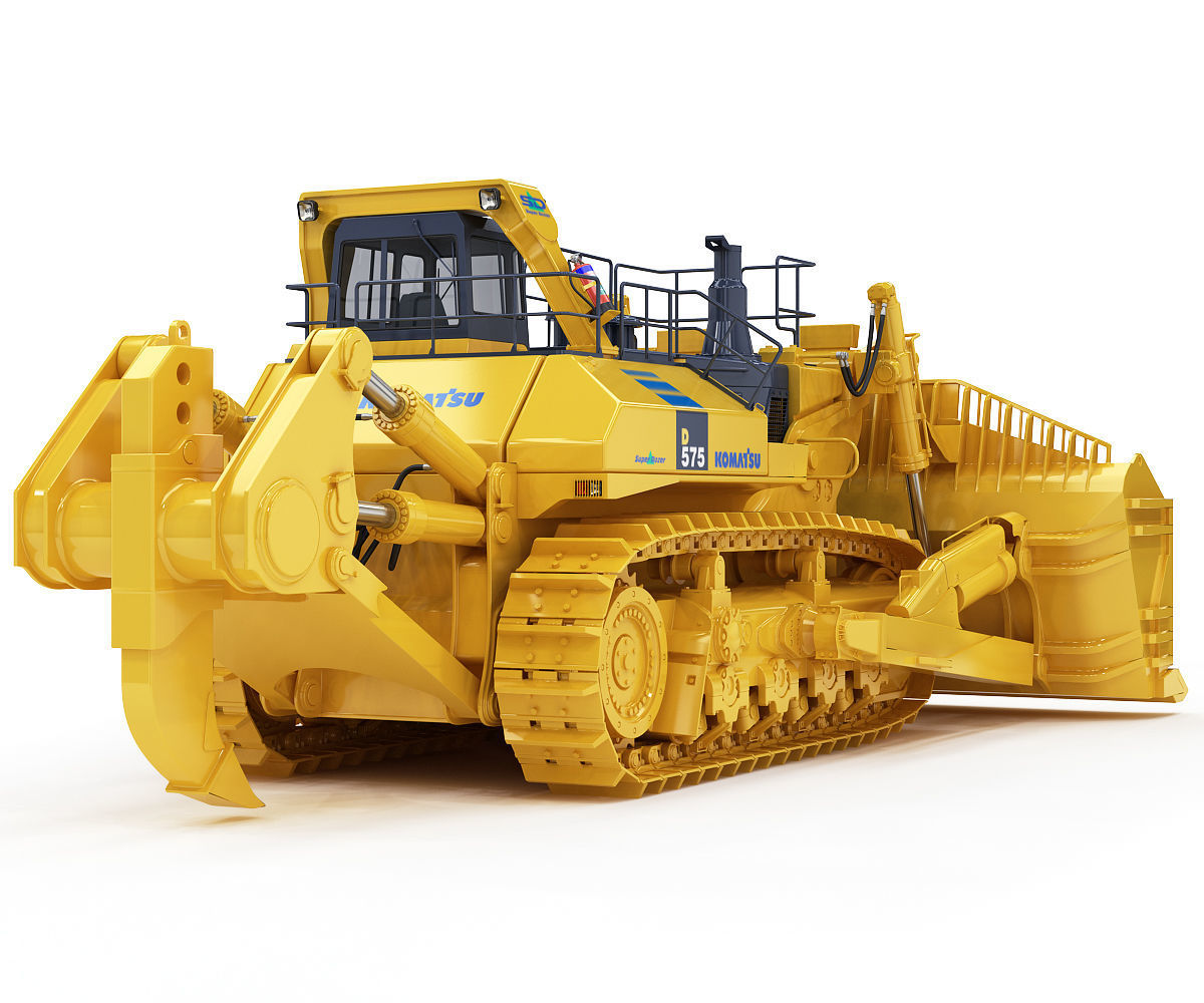 Super dozer Komatsu d575 3D model | CGTrader