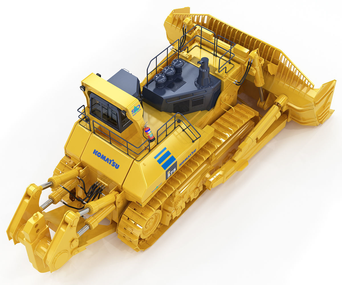 Super dozer Komatsu d575 3D model | CGTrader