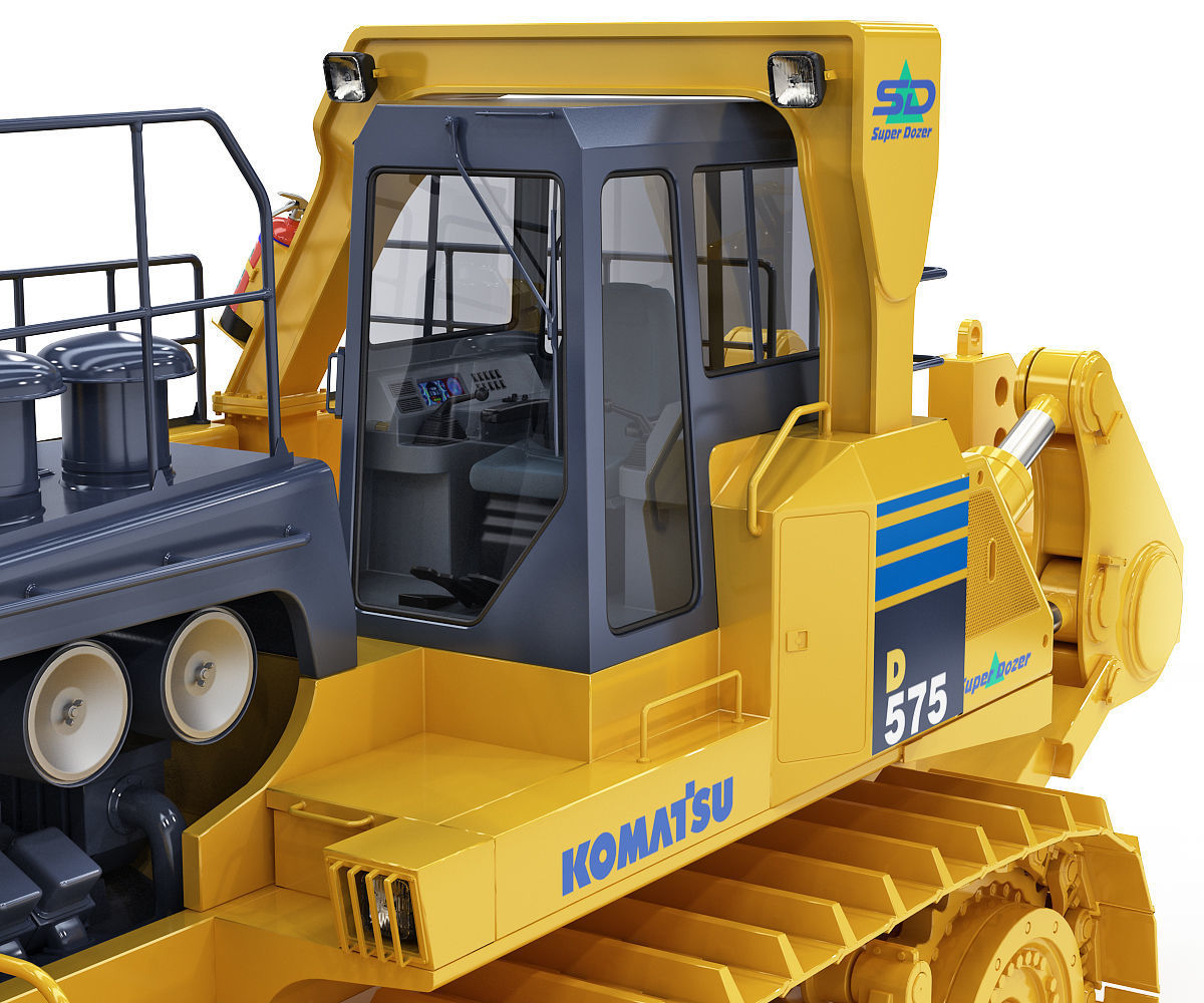 Super dozer Komatsu d575 3D model | CGTrader