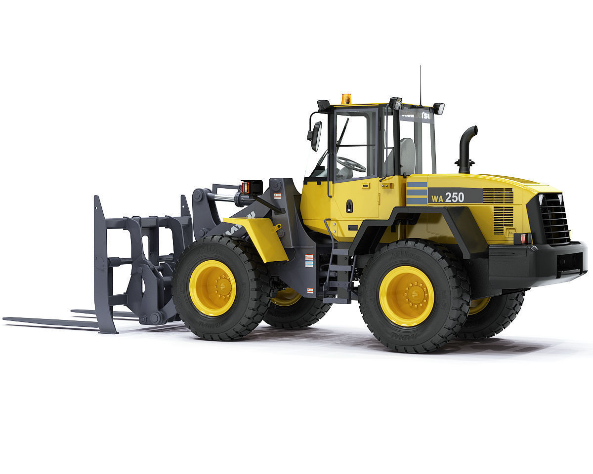 Wheel loader Komatsu WA250 3D model | CGTrader
