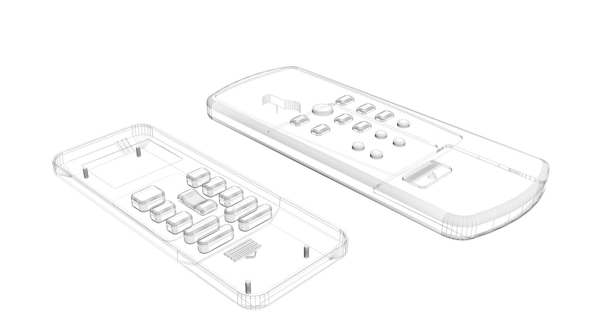 Air Conditioner Remote Controls Set 3D model | CGTrader