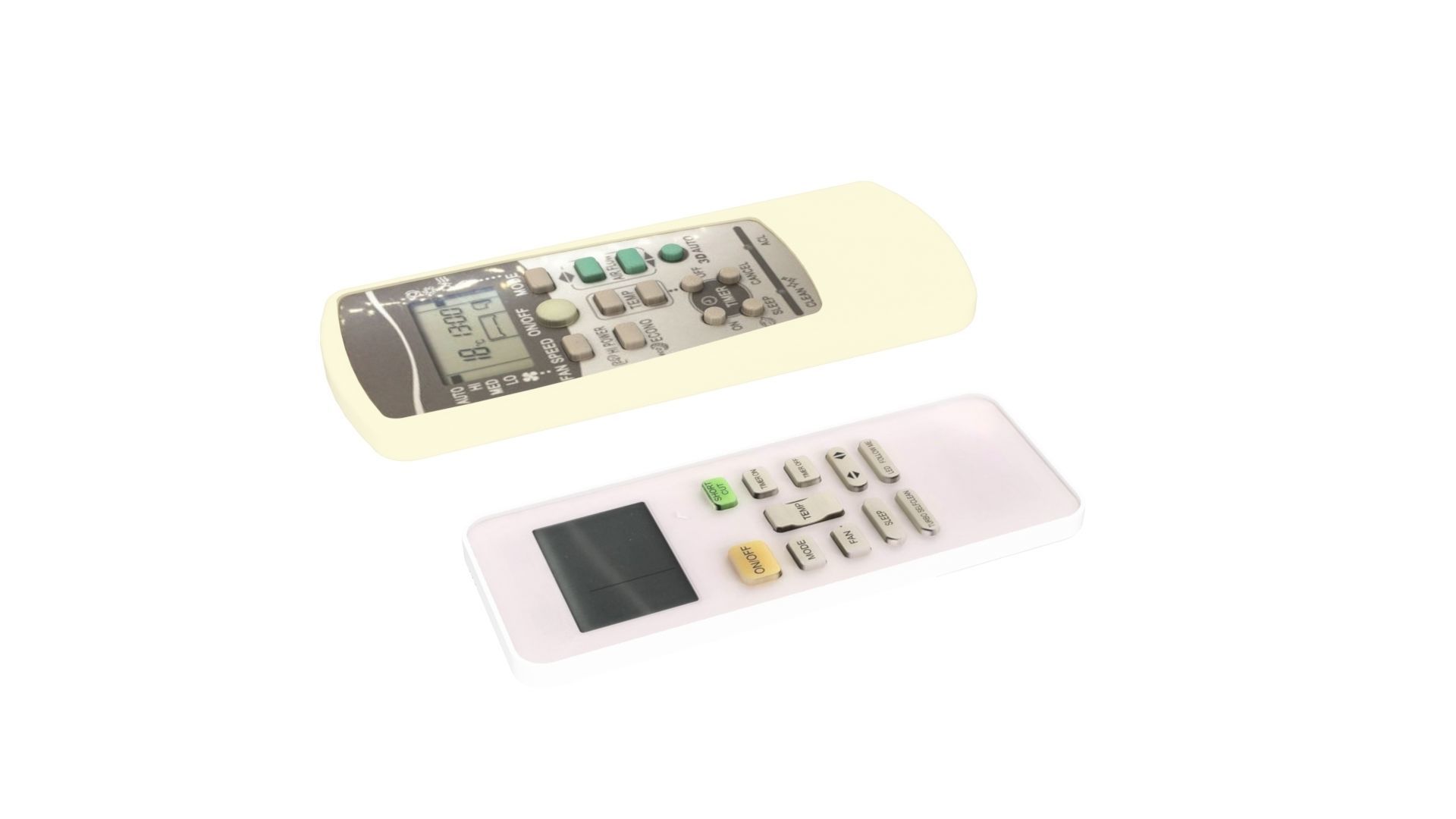 Air Conditioner Remote Controls Set 3D model | CGTrader