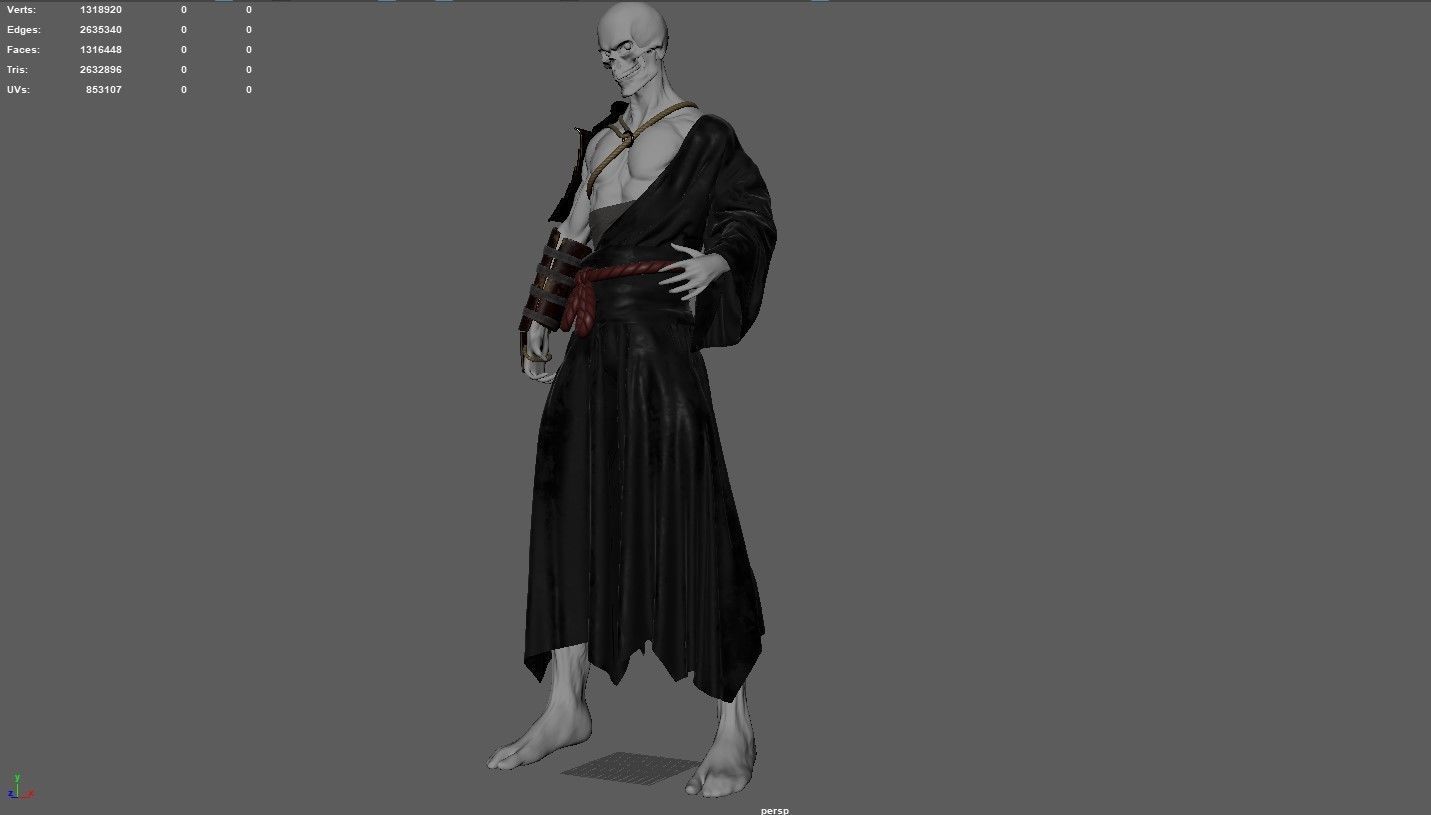 Samurai Cloth 3D model | CGTrader