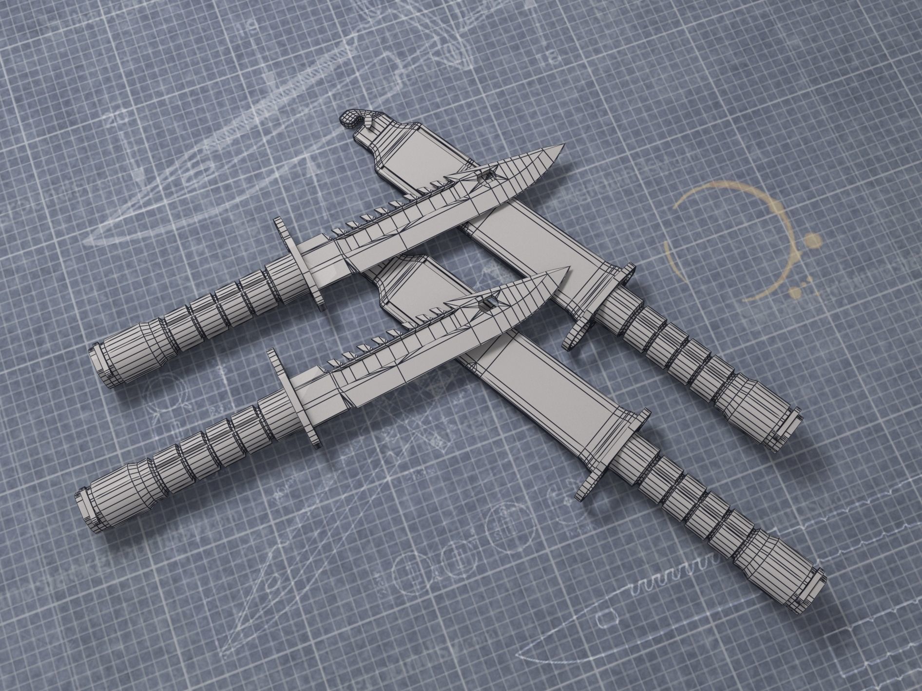 3D model m9 bayonet tactical knife VR / AR / low-poly | CGTrader