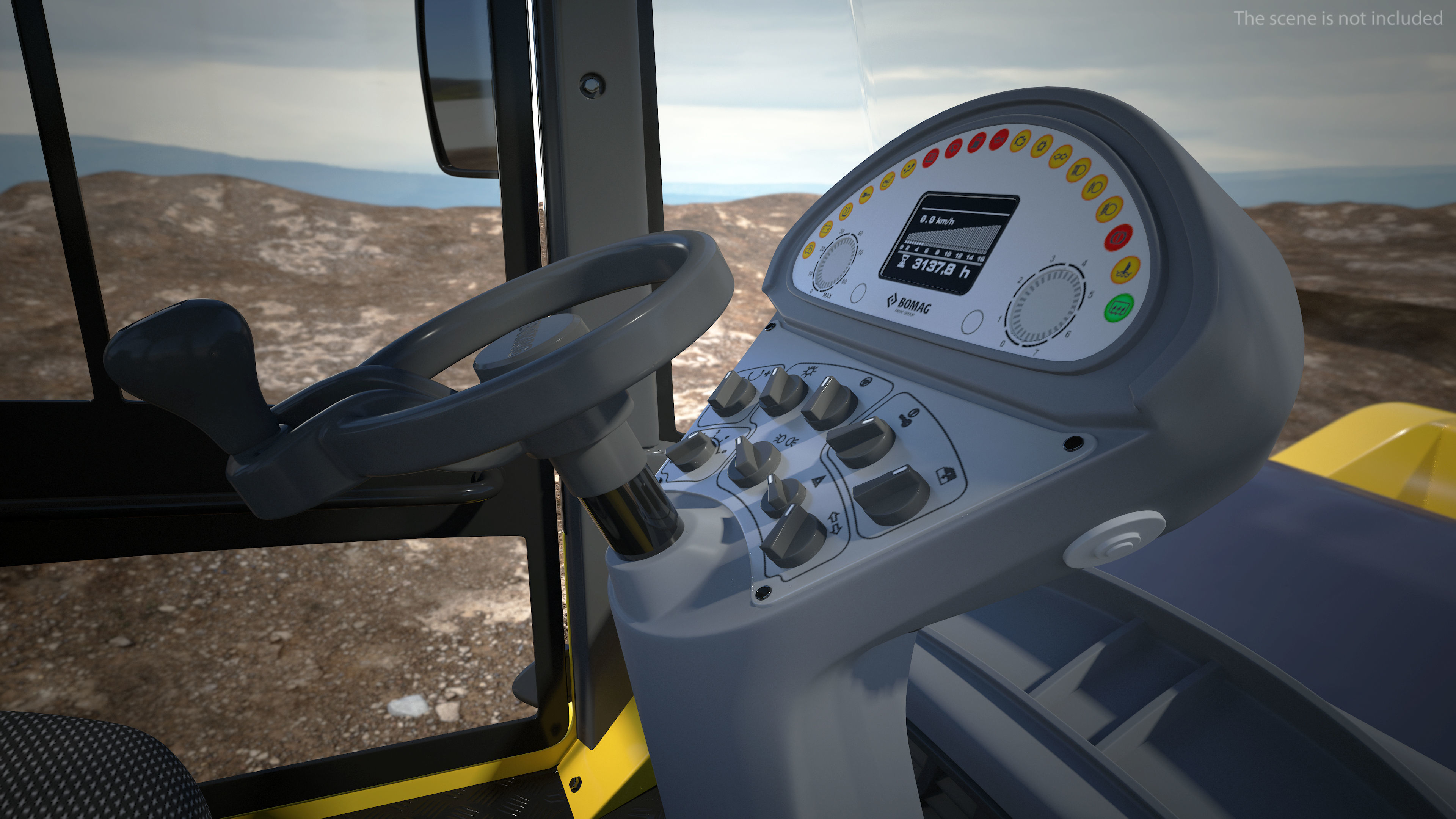 BOMAG BW226 DH5 Single Drum Compactor Clean Rigged 3D model rigged ...