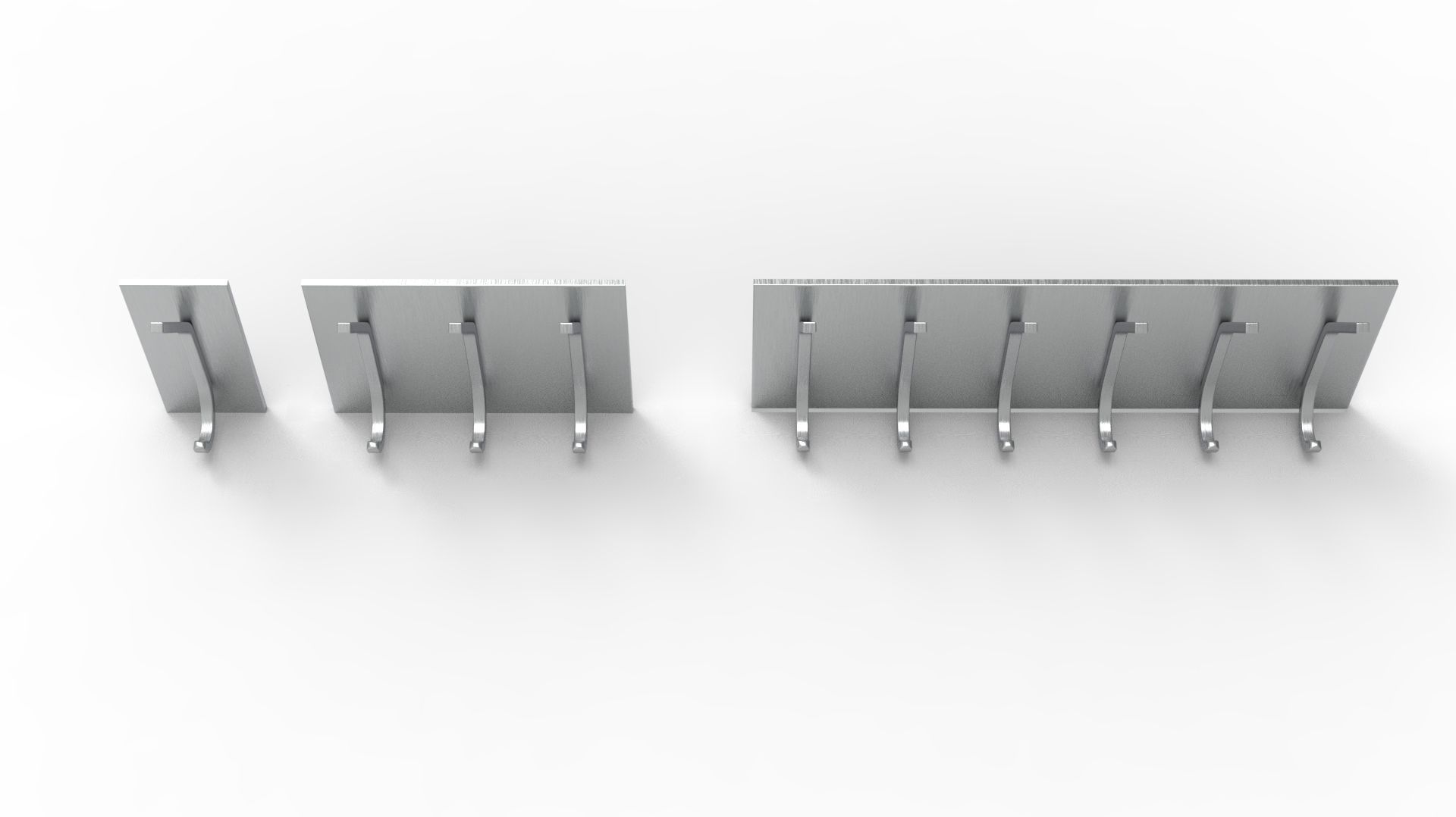 HANGER metal shelf with four hooks 3D model | CGTrader