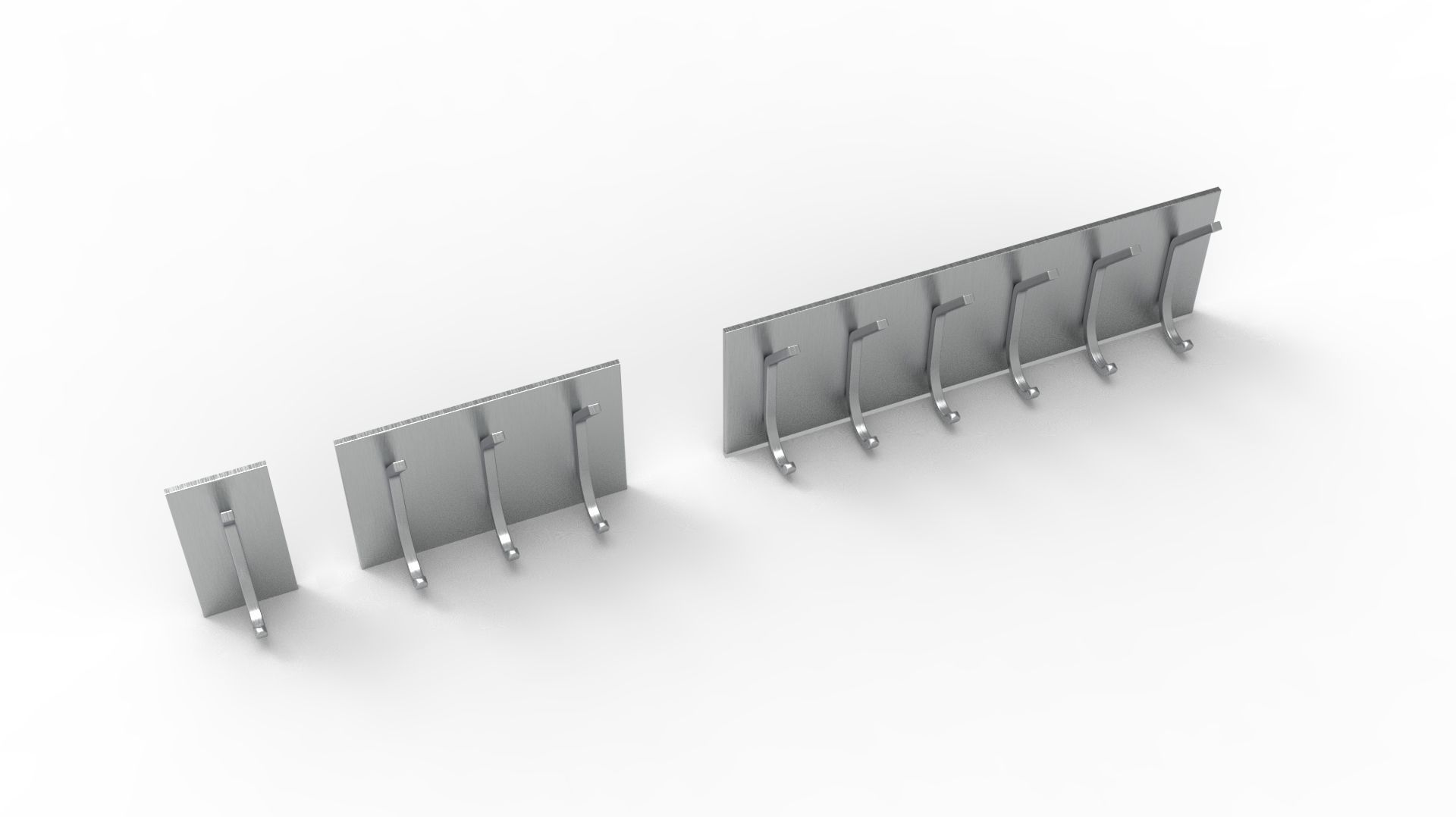 HANGER metal shelf with four hooks 3D model | CGTrader