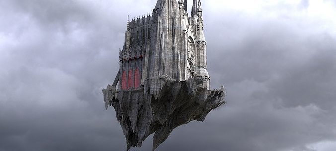 Cthulhu Deep Floating Cathedral 3D model | CGTrader
