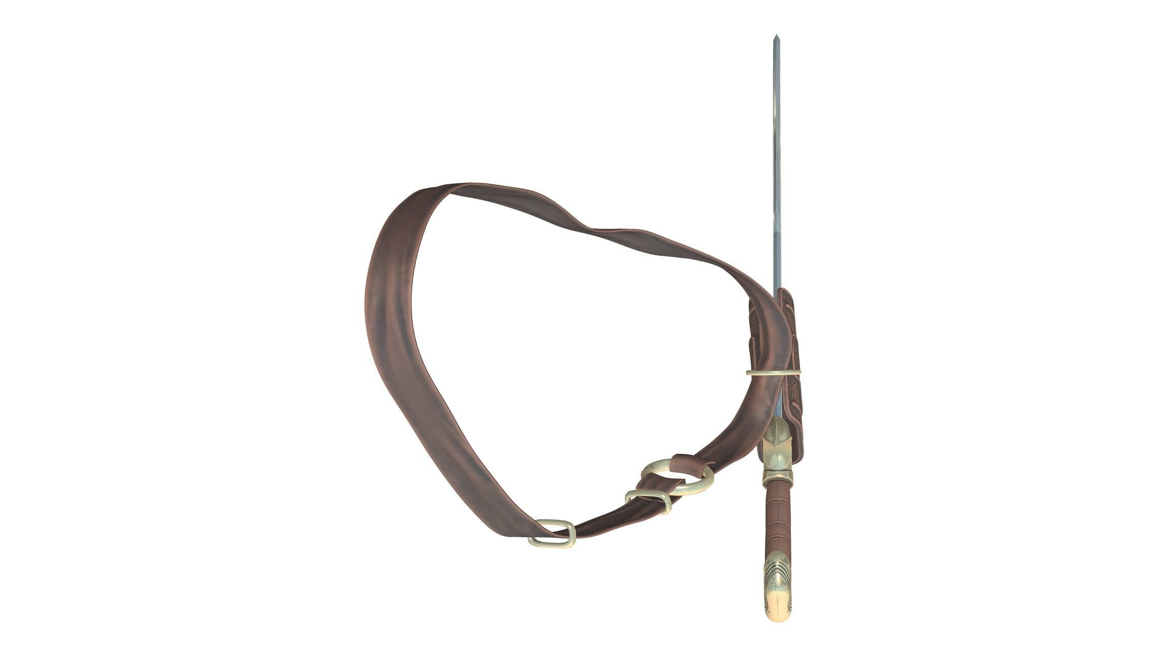 3D model Cross Shoulder Scabbard Spartan Sword VR / AR / low-poly ...