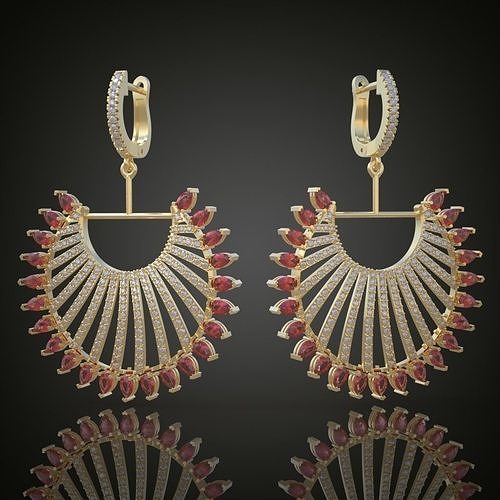 Exclusive Earrings model 3D printable model 0053-11ol21n 3D model 3D ...