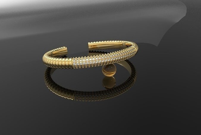 Beautiful Cuff Bracelet 3D model 3D printable | CGTrader