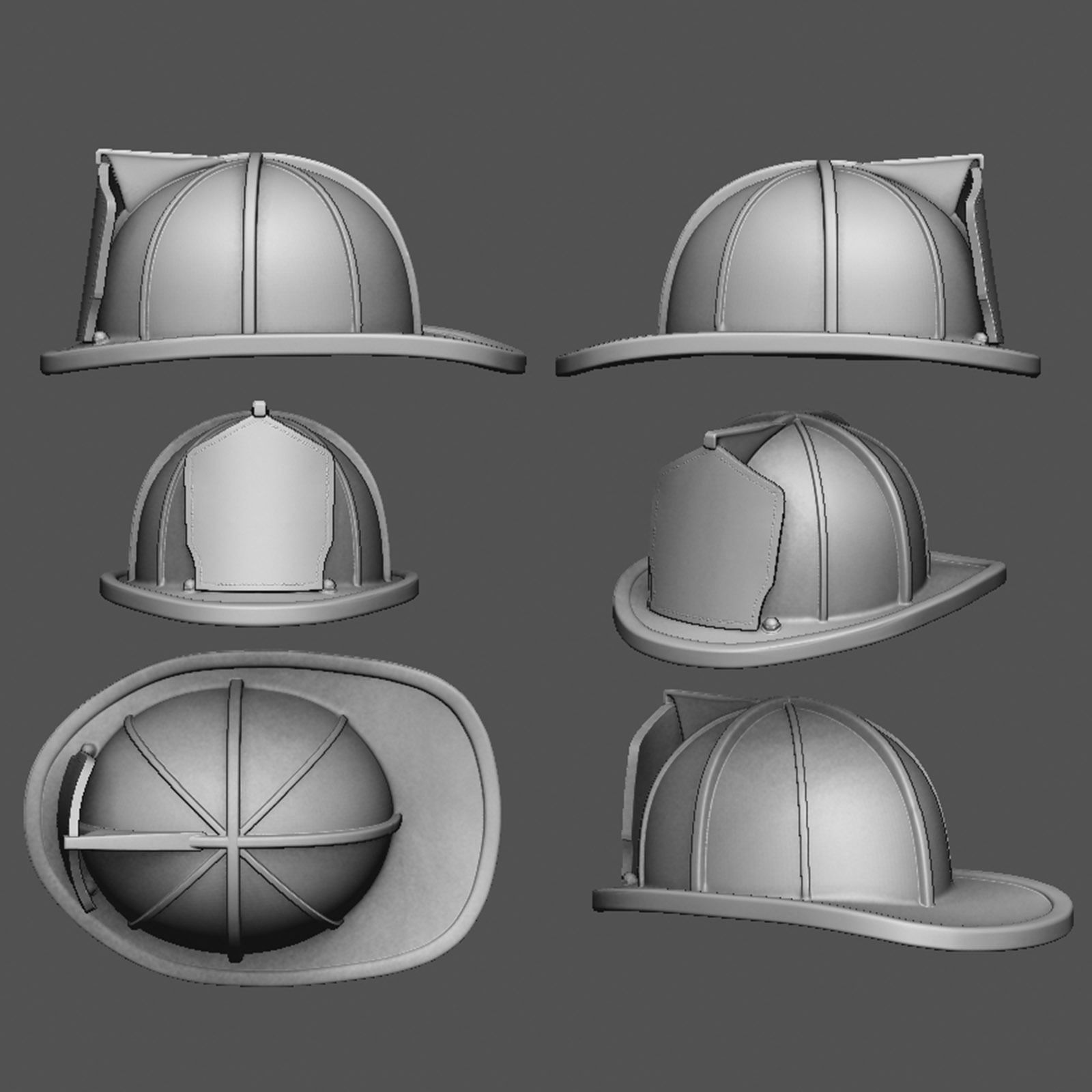FIREFIGHTER HELMET 3D model 3D printable | CGTrader