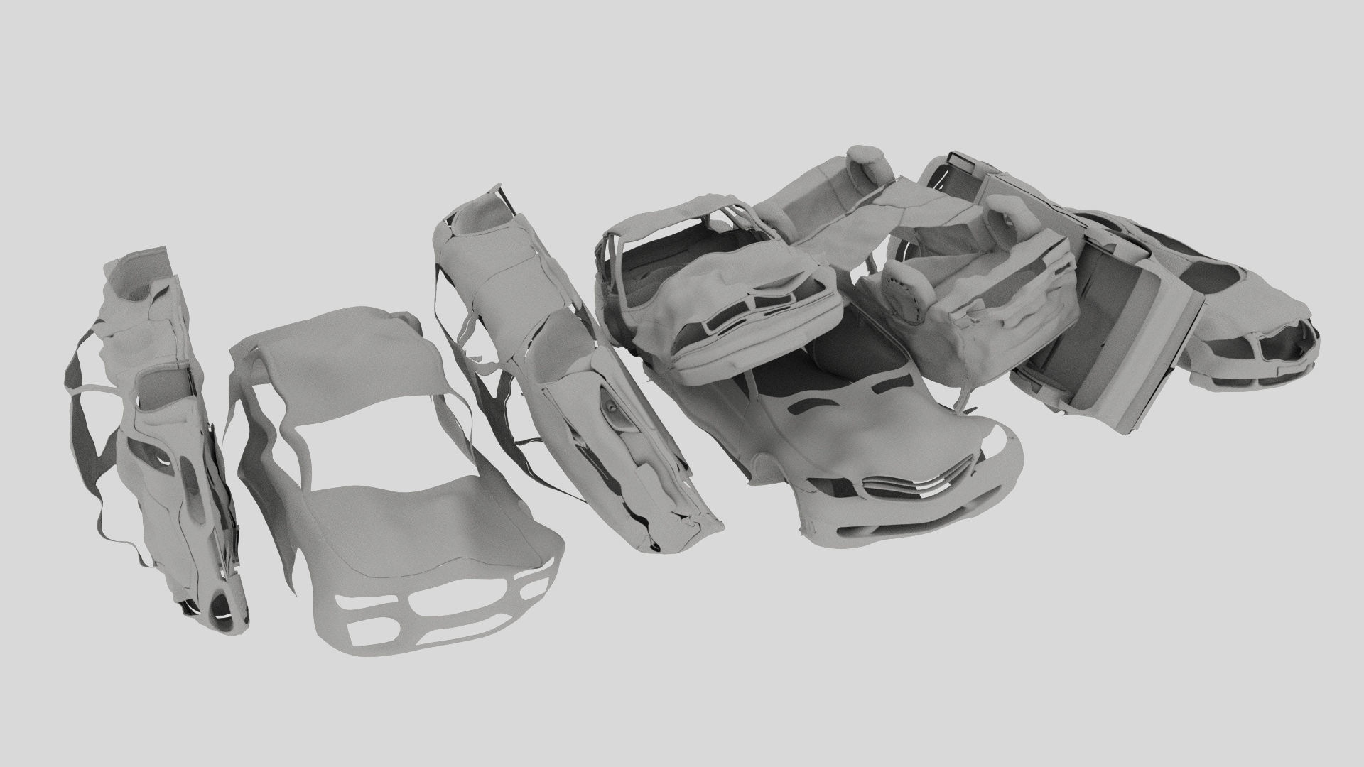 Destroyed cars Vol 2 3D model | CGTrader