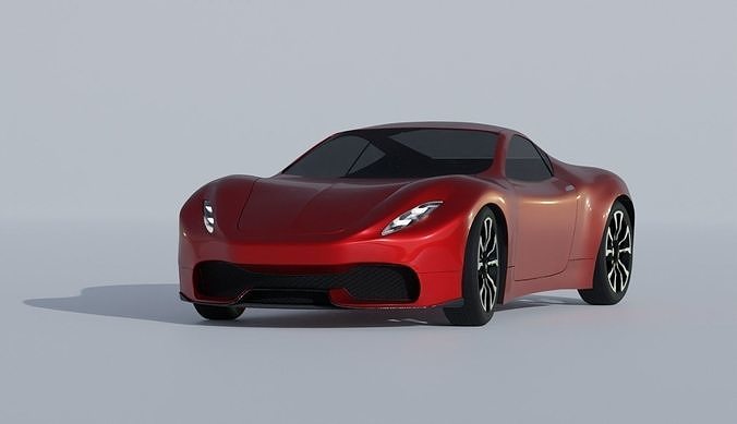 Coupe-CRZ futuristic sports car 3D model rigged | CGTrader