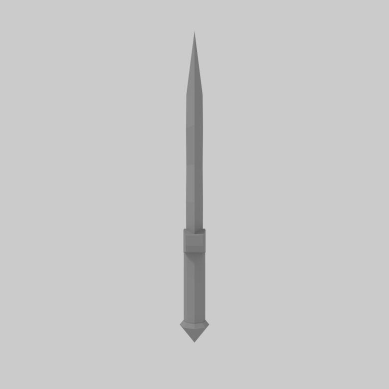 3D model Simple Crooked Dagger VR / AR / low-poly | CGTrader