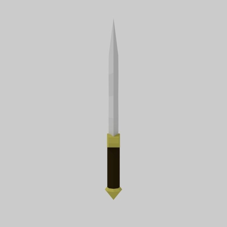 3D model Simple Crooked Dagger VR / AR / low-poly | CGTrader
