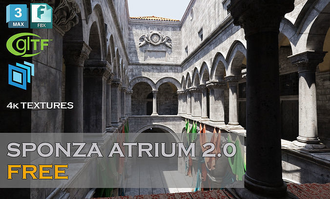 Sponza Atrium 2022 free 3D model | CGTrader