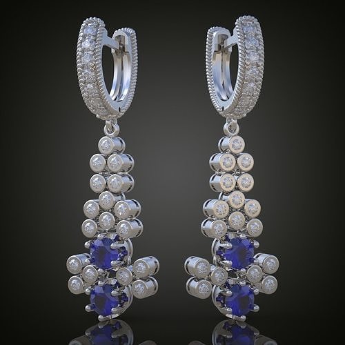 Earring 3D model 3D printable model 0073-9 free 3D model 3D printable ...