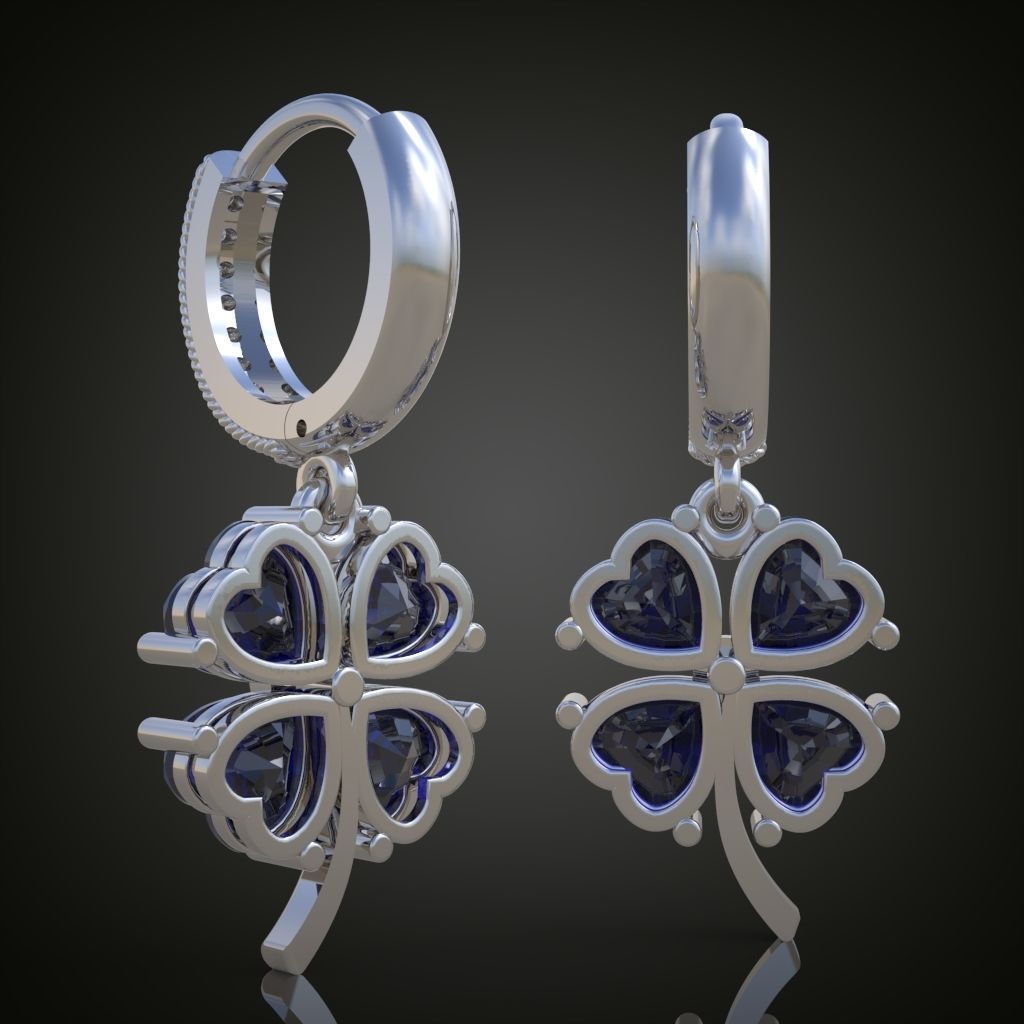 Exclusive Earrings model 3D printable model 0079 3D model 3D printable | CGTrader