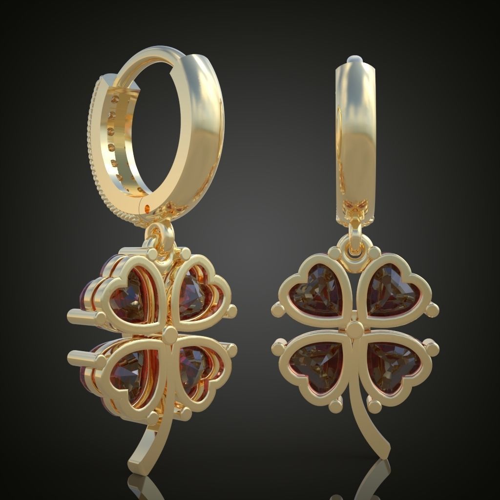 Exclusive Earrings model 3D printable model 0079 3D model 3D printable | CGTrader