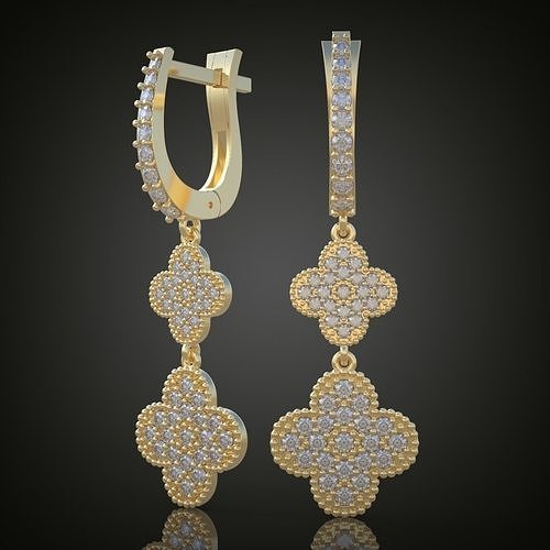 Earring 3D model 3D printable model 0081-10 3D model 3D printable | CGTrader