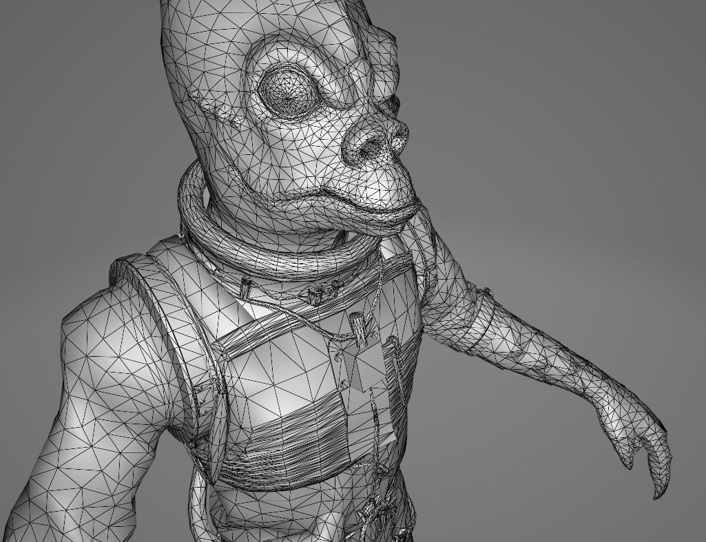 3D model STAR WARS Bossk - Low Poly Game - Battlefield FBX MODEL VR ...