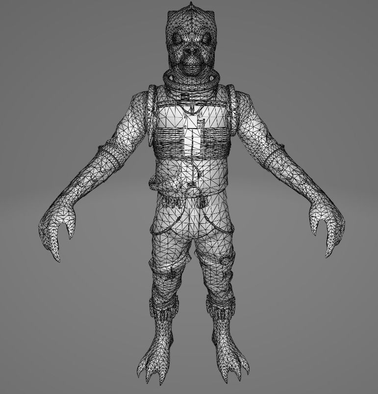 3D model STAR WARS Bossk - Low Poly Game - Battlefield FBX MODEL VR ...