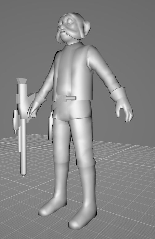 3D model STAR WARS Nien Nunb - Low Poly Game - Battlefield - FBX MODEL ...