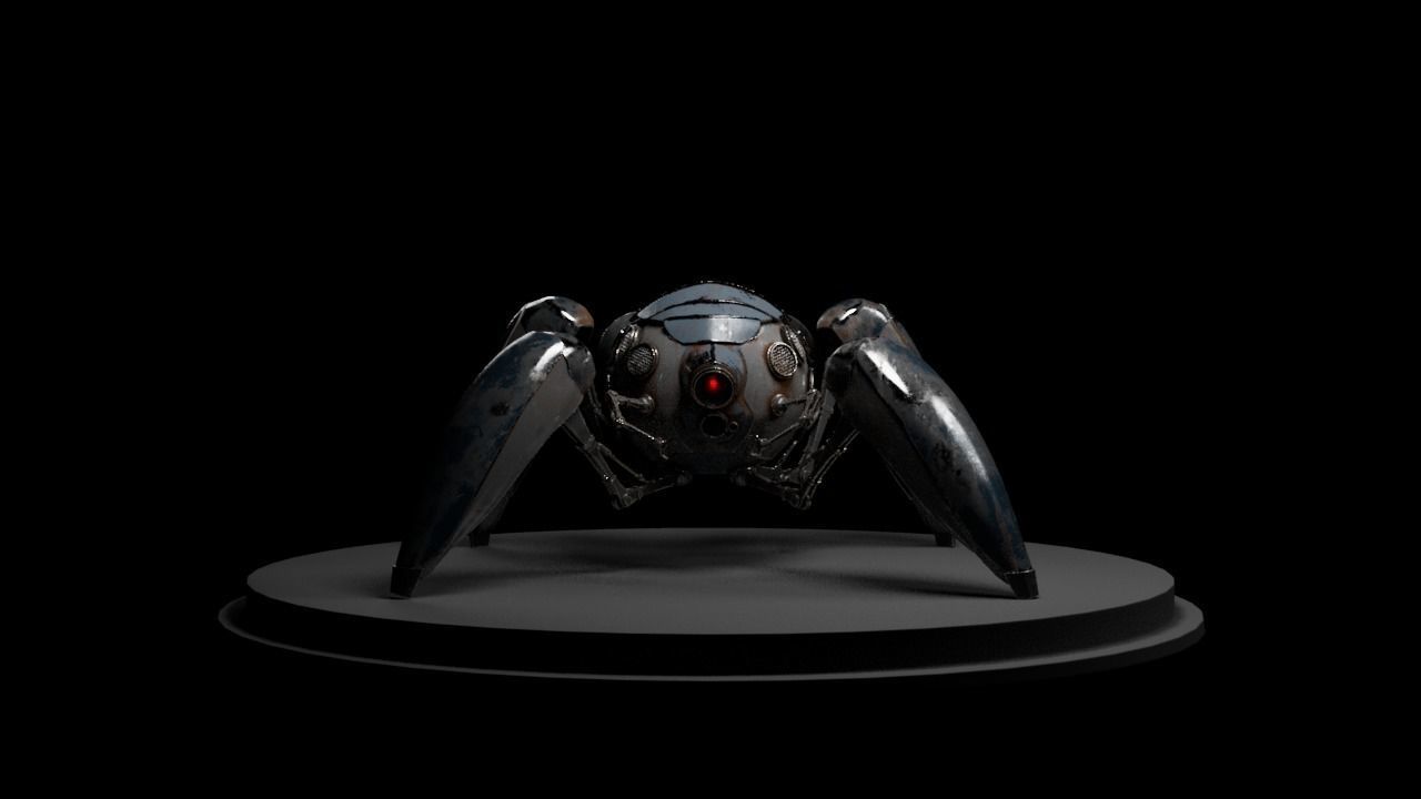 Spider Robot rigged free 3D model rigged | CGTrader