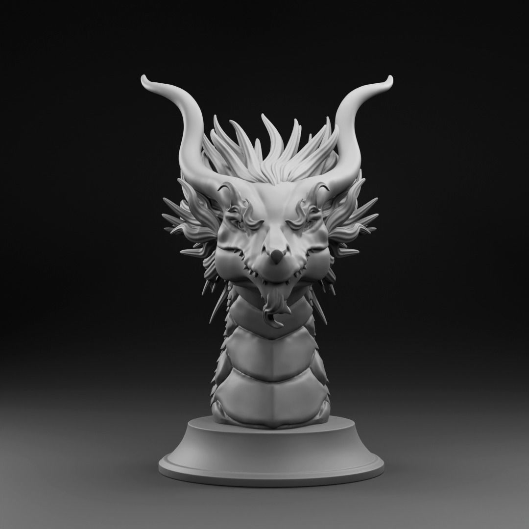 Dragon bust 3D model 3D printable | CGTrader