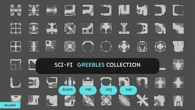 Sci-Fi Greebles Collection I 3D model | CGTrader