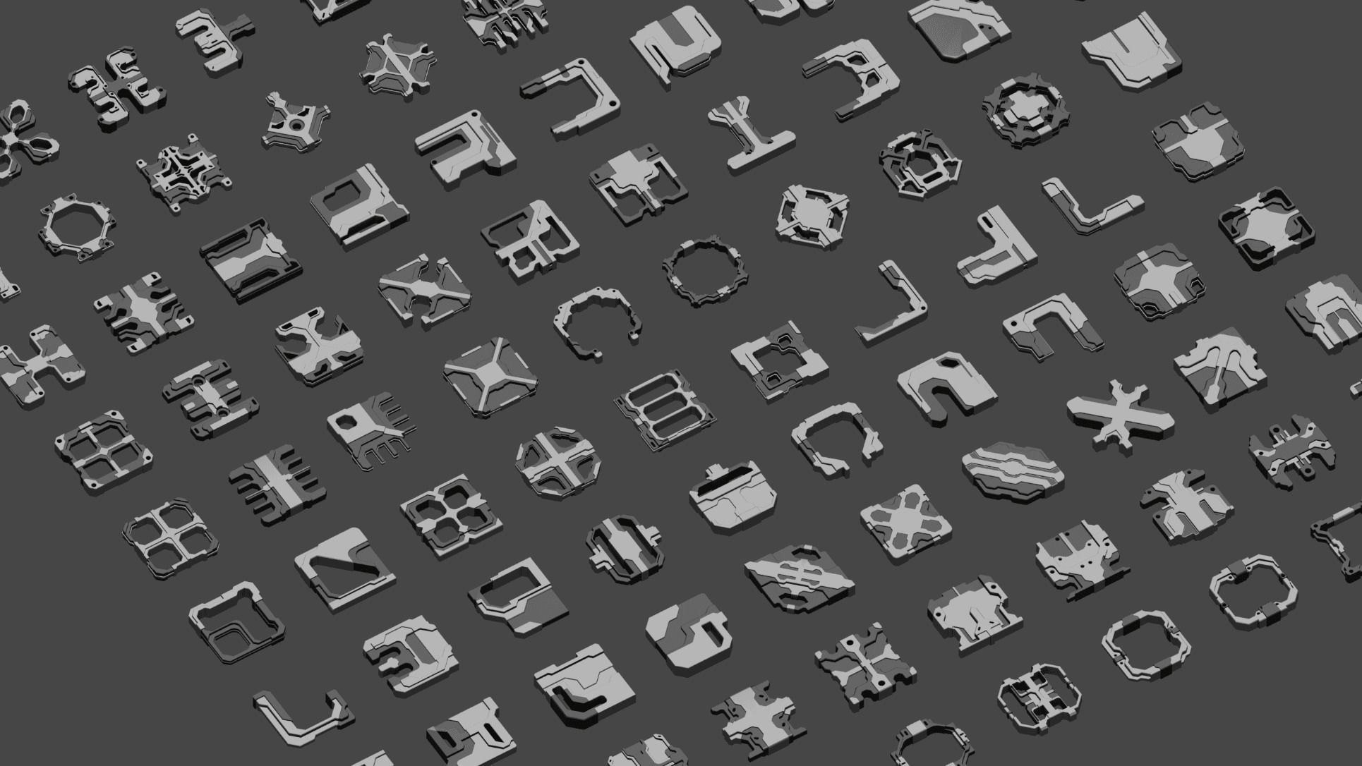 Sci-Fi Greebles Collection I 3D model | CGTrader