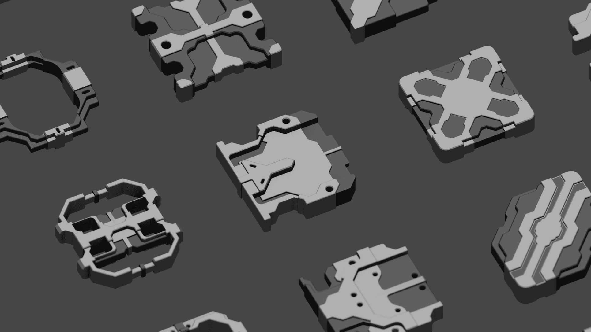 Sci-Fi Greebles Collection I 3D model | CGTrader