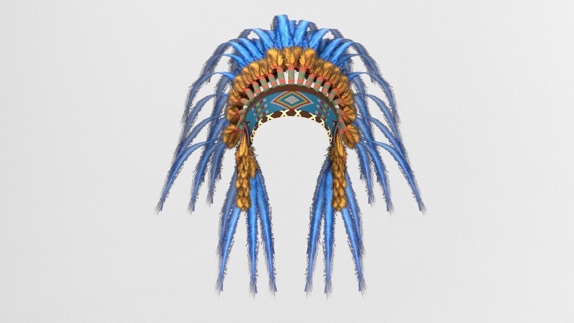 Feather headdress 3D model | CGTrader