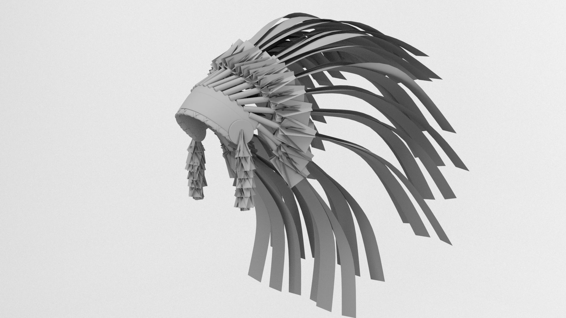 Feather headdress 3D model | CGTrader