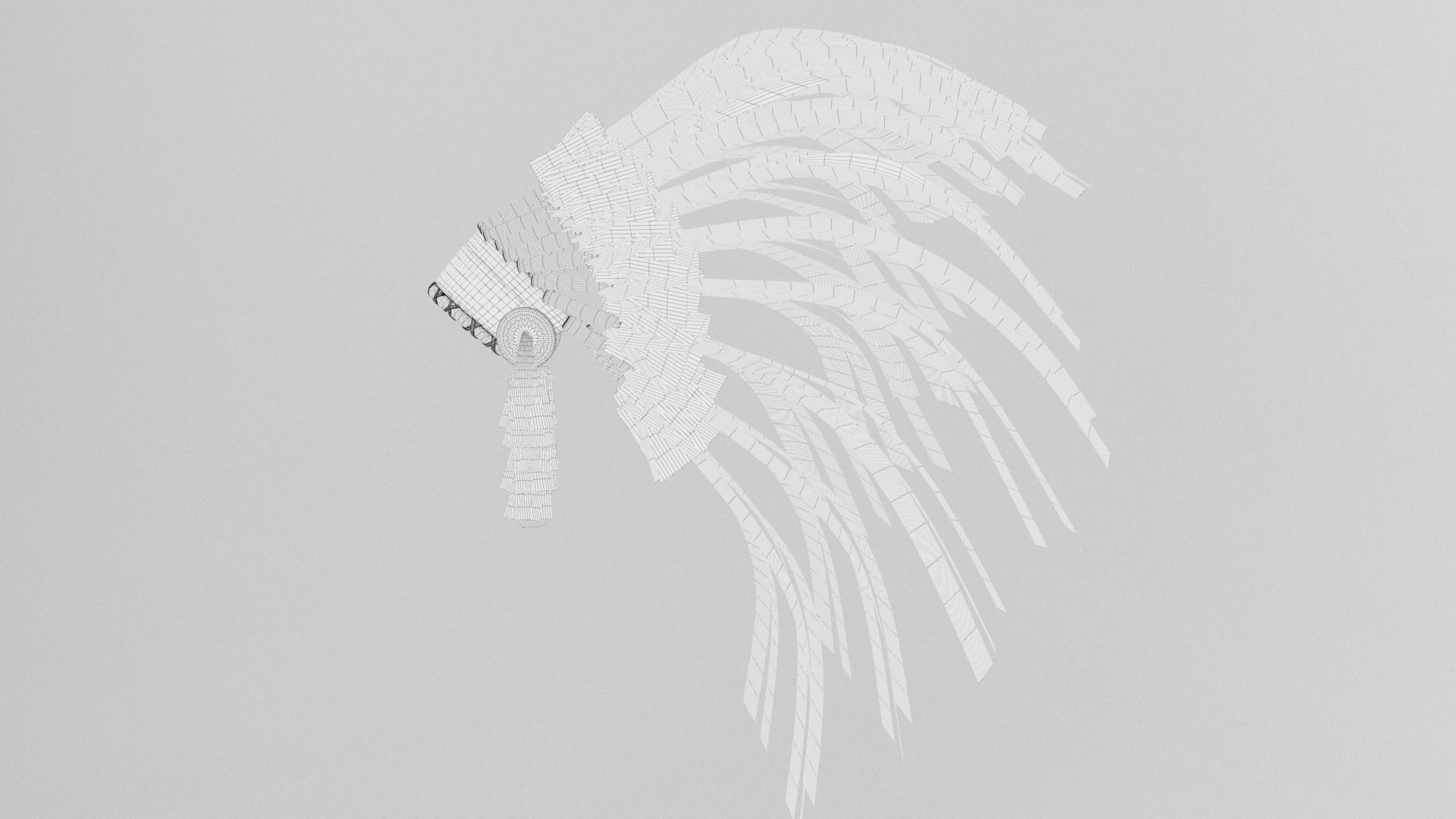 Feather headdress 3D model | CGTrader