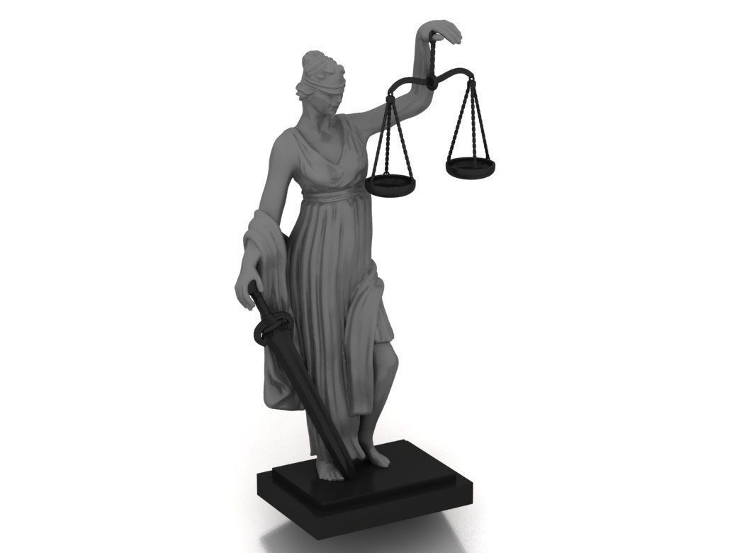 statue of justice 3D model 3D printable | CGTrader