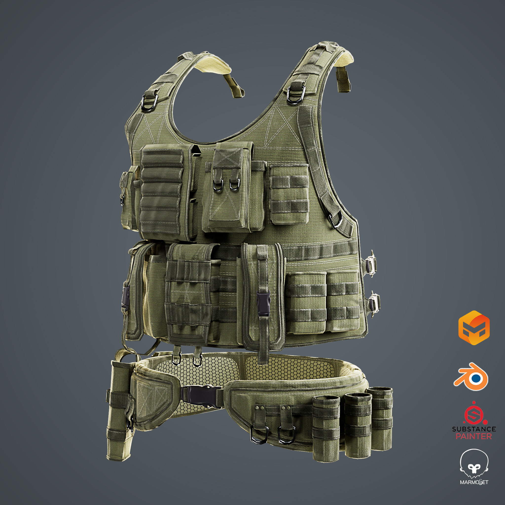 3D model Military Tactical Props Vol 01 VR / AR / low-poly | CGTrader