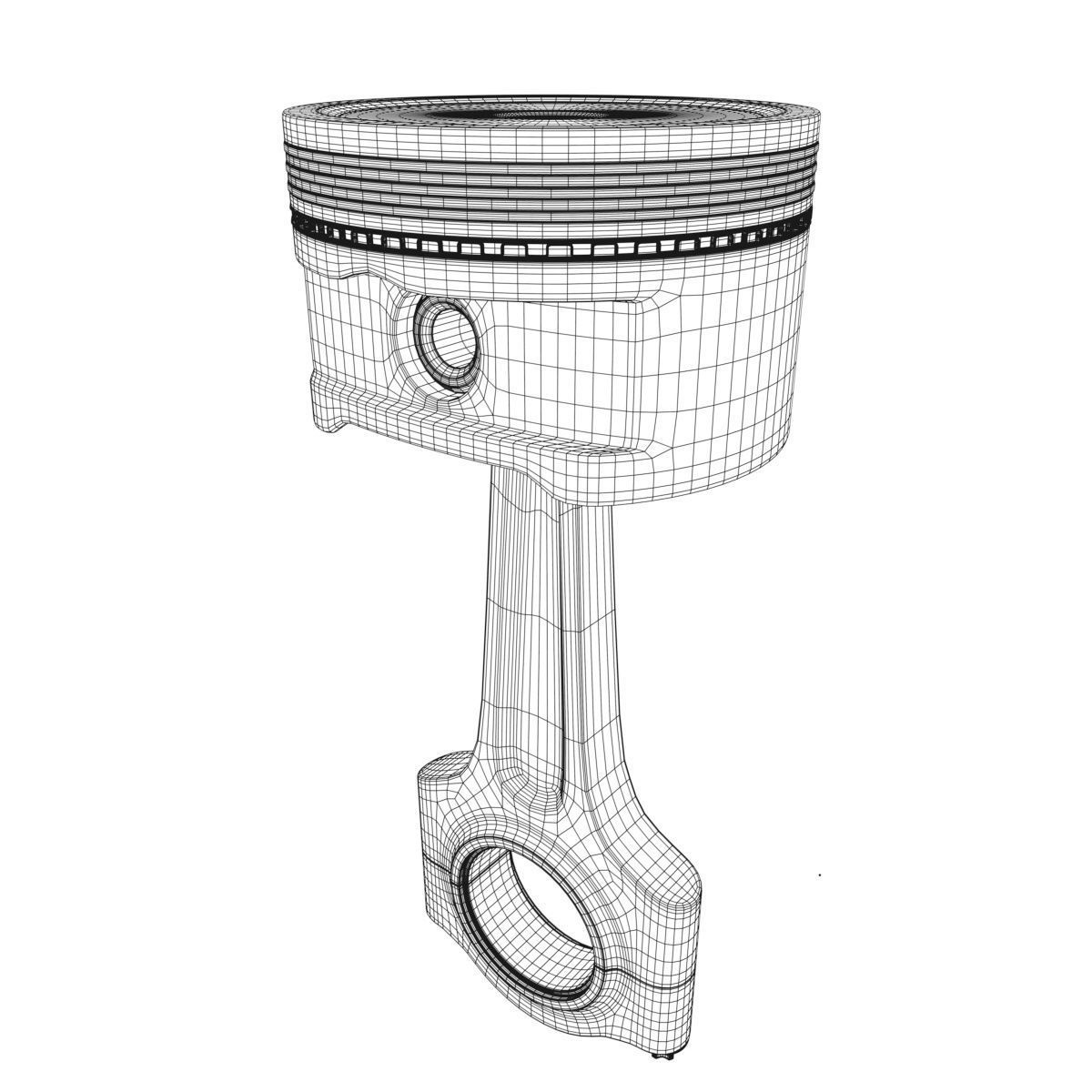 Piston engine 3D model | CGTrader