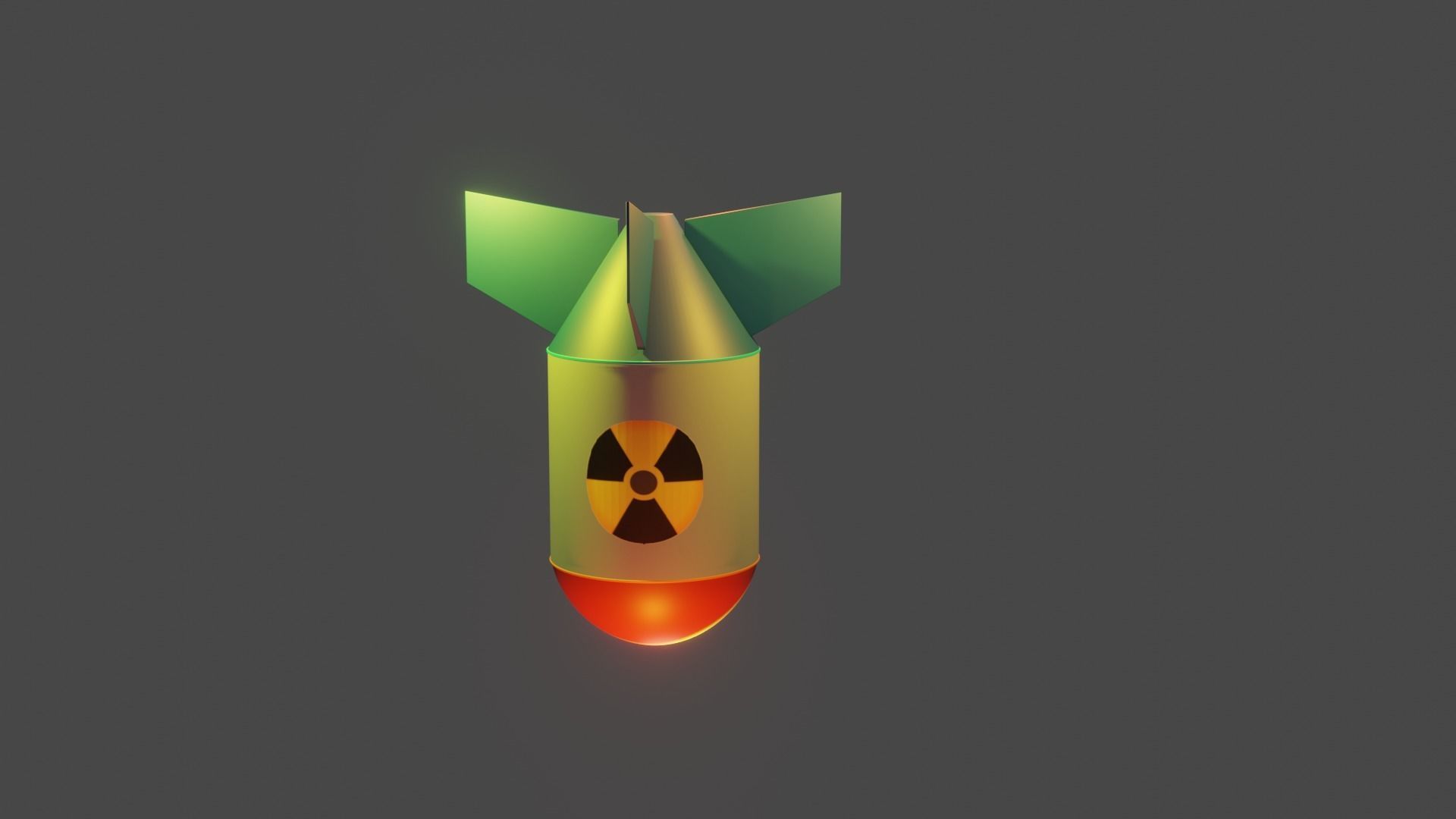 Nuclear warhead missile cartoon free VR / AR / low-poly 3D model | CGTrader